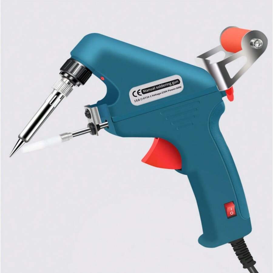 100W 110V Automatic Solder Feeder Electric Soldering Iron Kit, Handheld ...