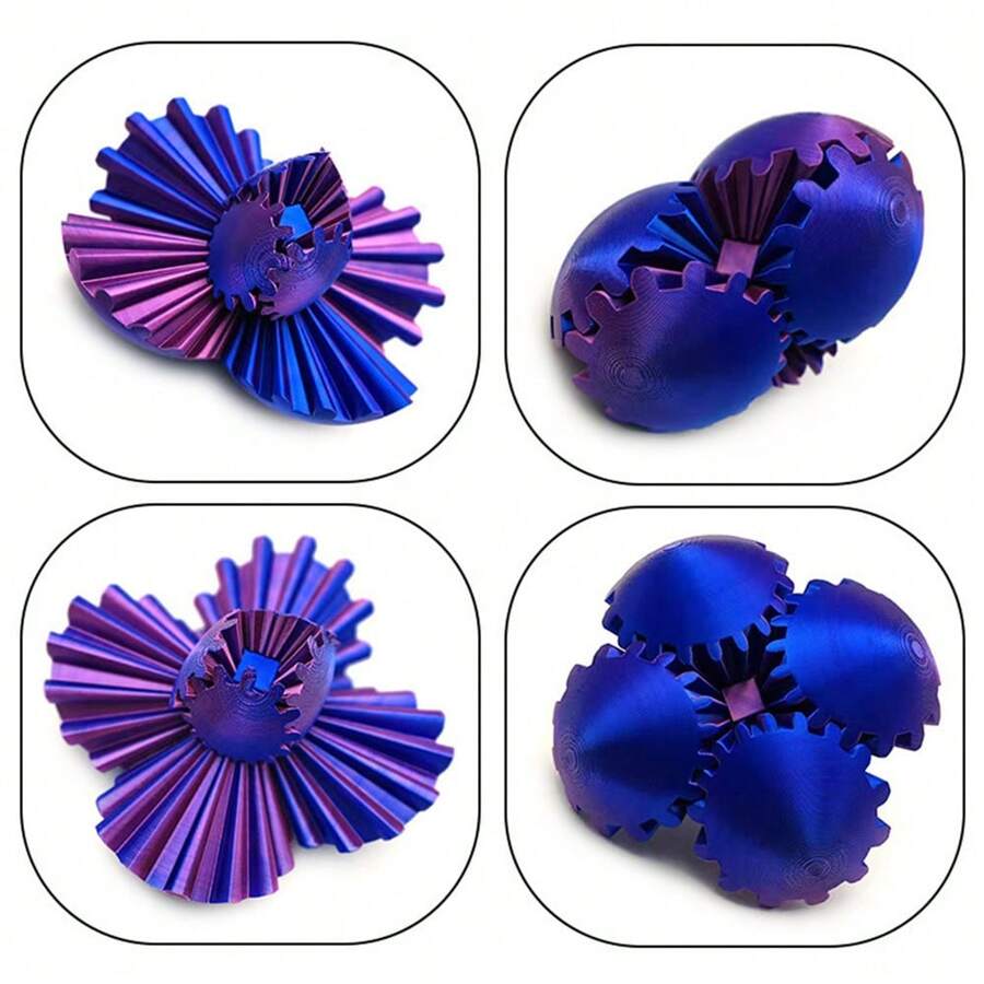 1pc 3D Printed Gear Ball Spinning Ball Fidget Toy - Gearsphere Gear ...