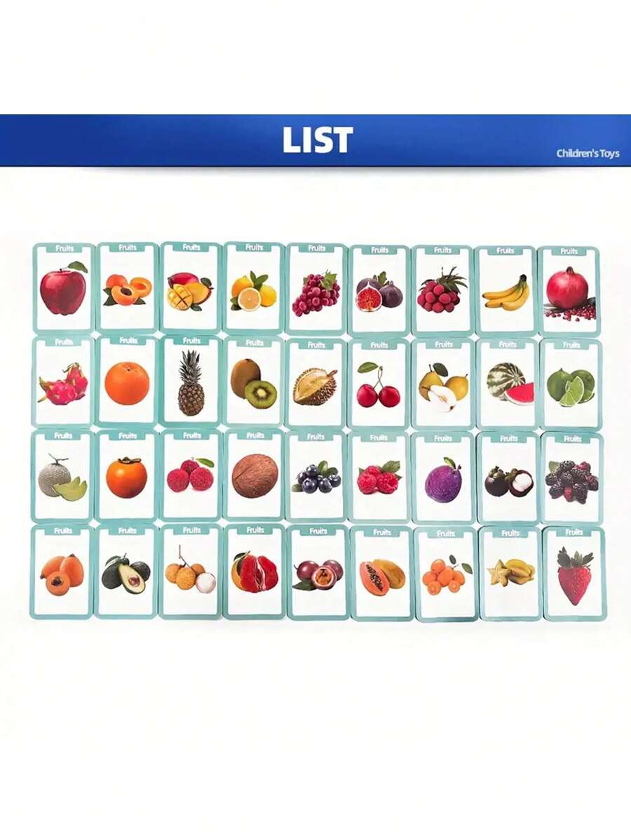 36 pièces de fiches éclair d'identification de fruits, à combiner avec ...