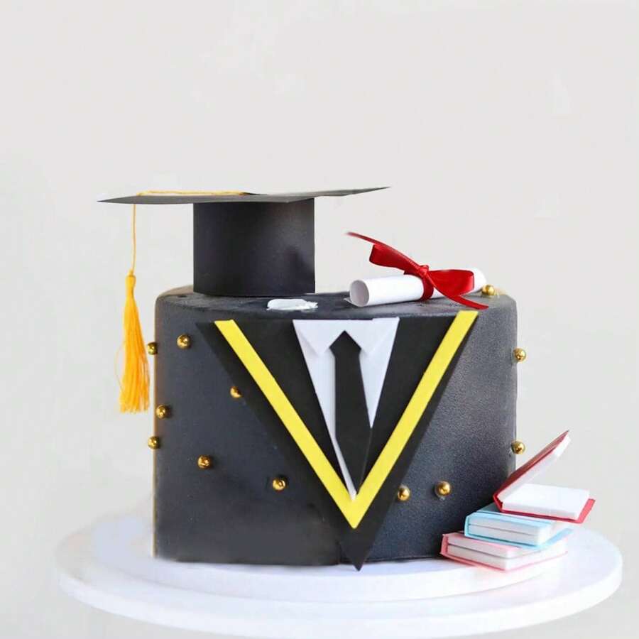 1pc 2025 Graduation Hat Tassel Cake Toppers Graduation Cap Cake Topper ...