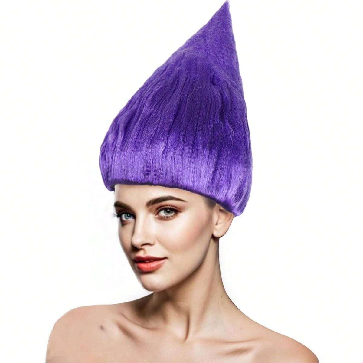 Cosplay Red Fluffy Alternative Personality Wig, Holiday Fire Flame Wig ...