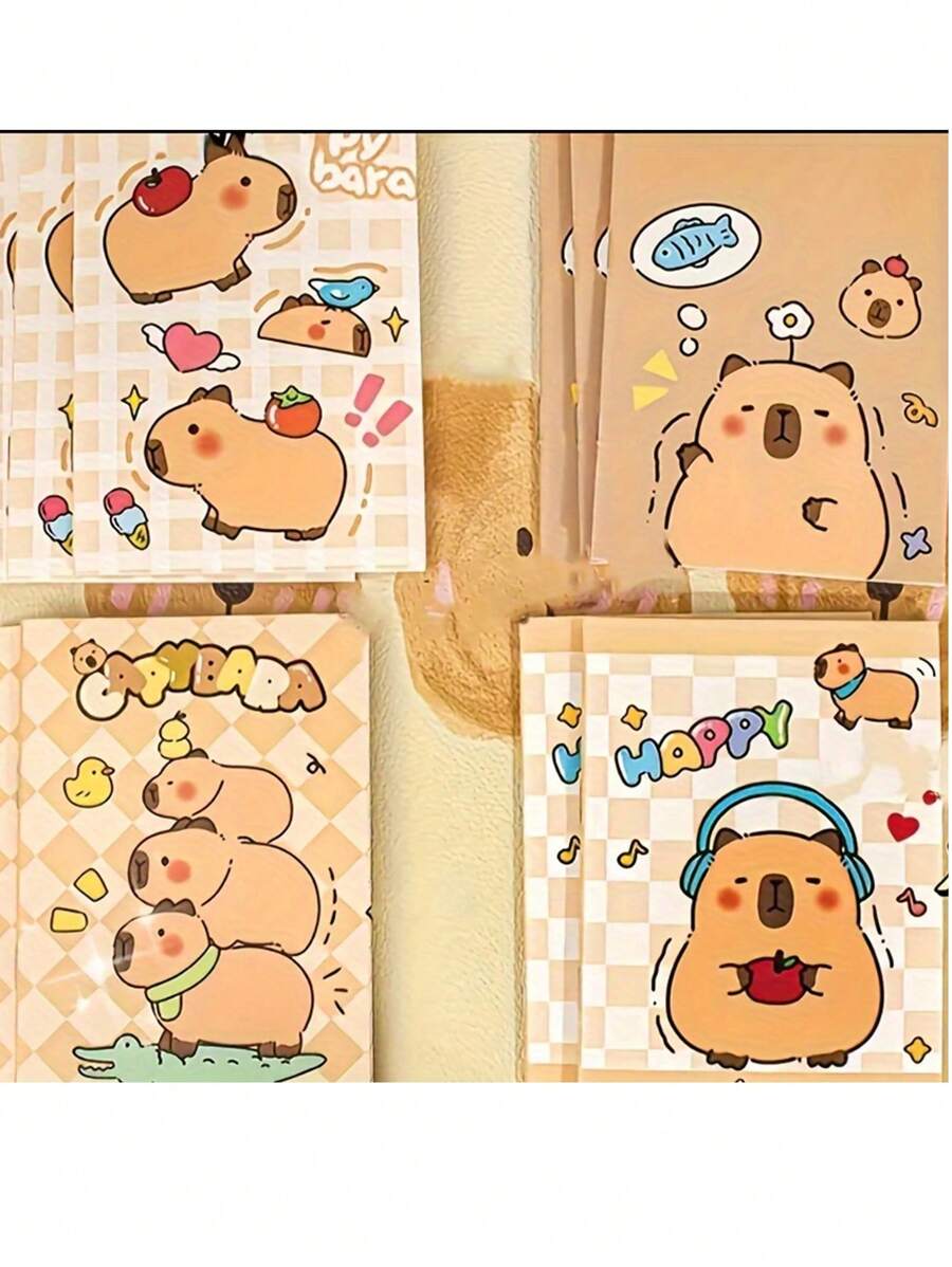 10PCS Mini Pocket Notebooks With Capybara Theme And Soft Cover ...