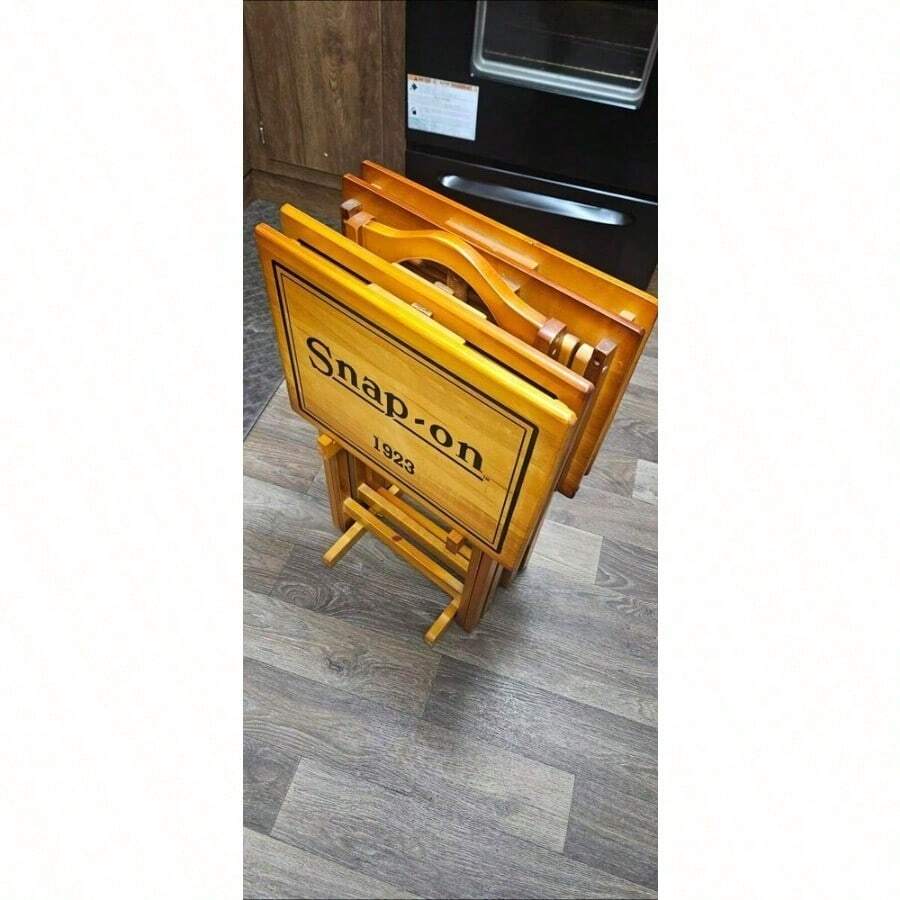 Snap On Tools Snack Table Wood TV Bed Slide Under Couch Dinner Tray ...