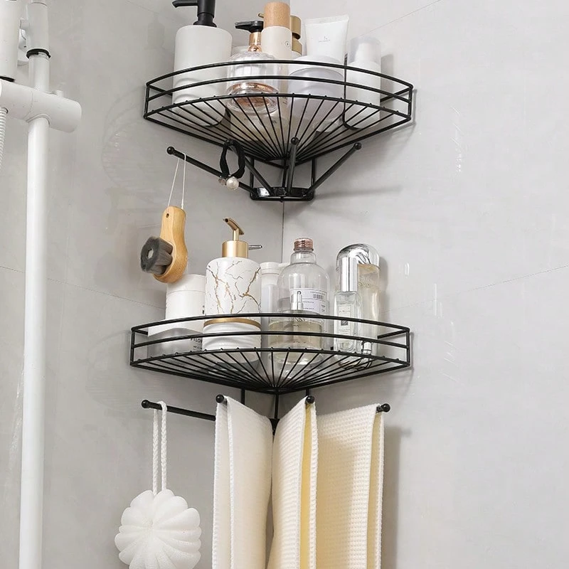 1pc Bathroom Corner Shelf, Toilet Corner Triangle Shelf, Wall-Mounted ...