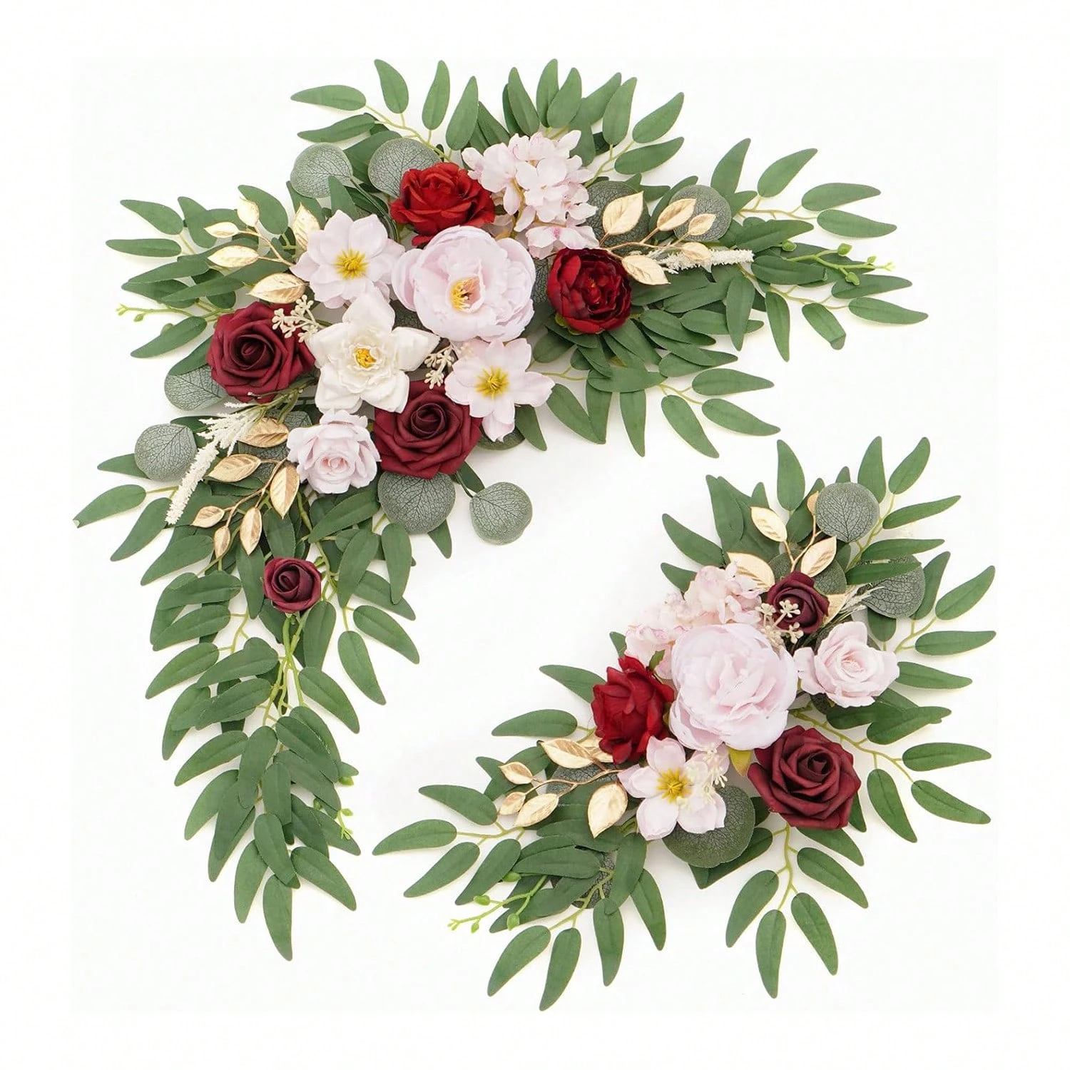2pcs Artificial Flower Swags Wedding Arch Flowers Kit For DIY Wedding ...