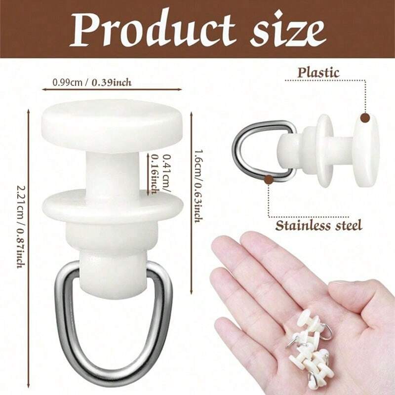 100Pcs Curtain Track Glider Ceiling Sliding Curtain Track Hooks Drapery ...