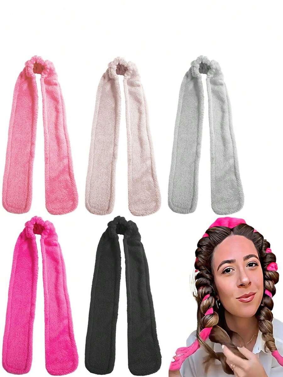 1pc, Velvet Iron Wire Non Heat Curling Rod Slouchy Curling Tool Big ...