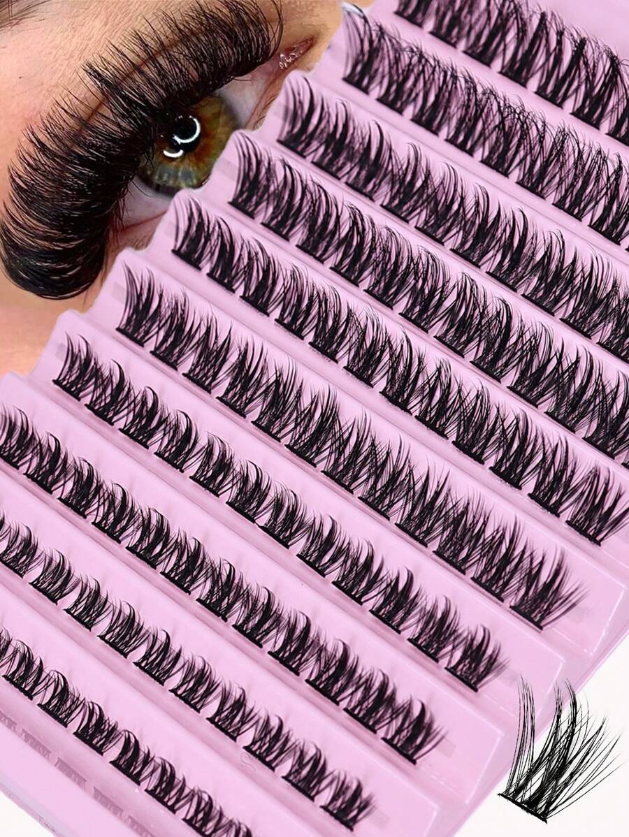 120pcs Cluster Lashes 8-16mm Wispy Individual Lashes Natural Look ...