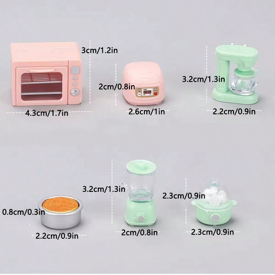 Mini Kitchen Appliance Model Set, Miniature Rice Cooker, Oven For ...