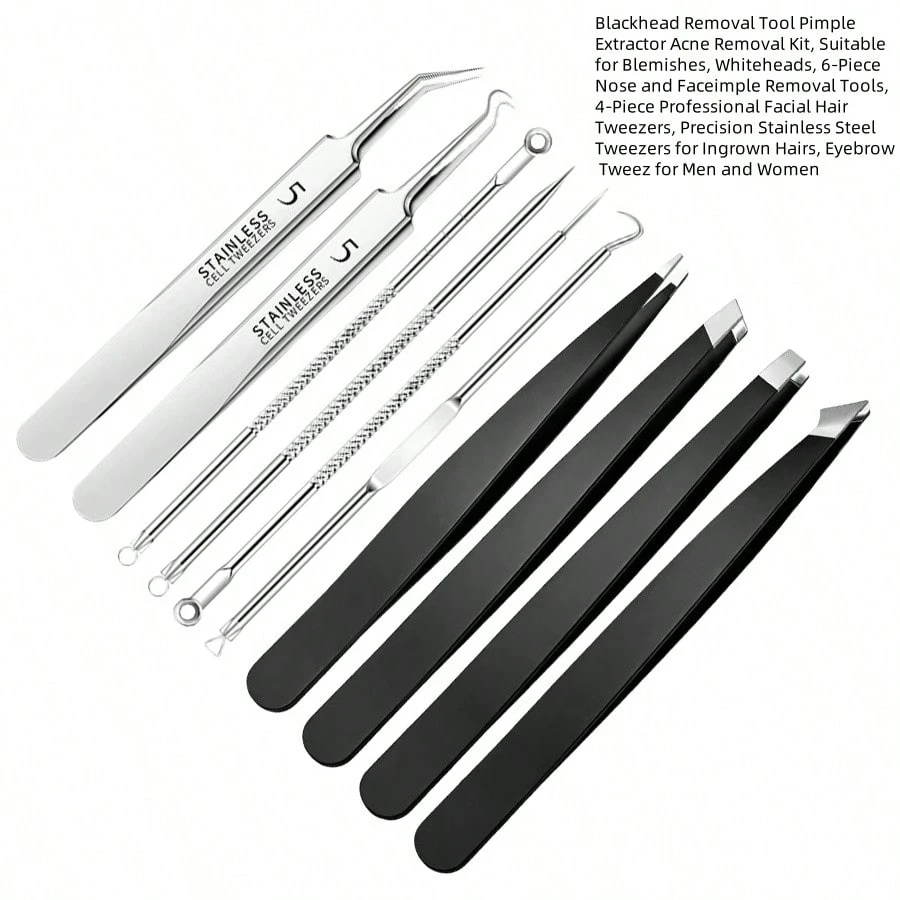 Blackhead Removal Tool Pimple Extractor Acne Removal Kit, Suitable For ...