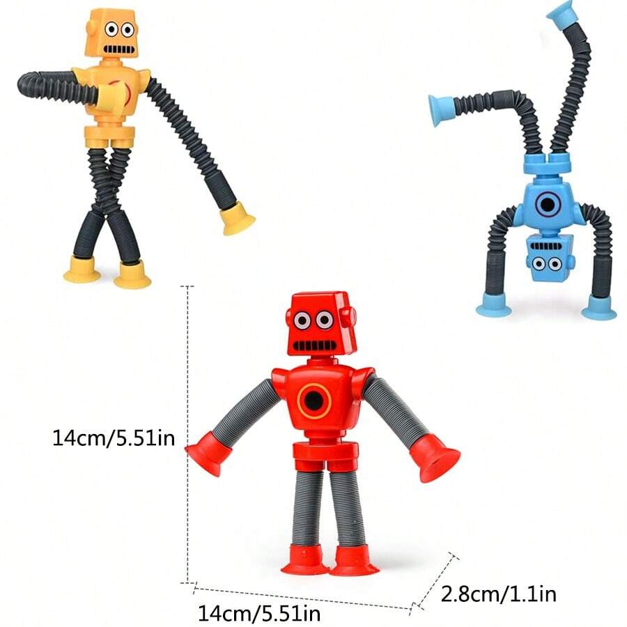 2pcs Expandable Sucker Decompression Robot Toy, Novelty And Educational ...