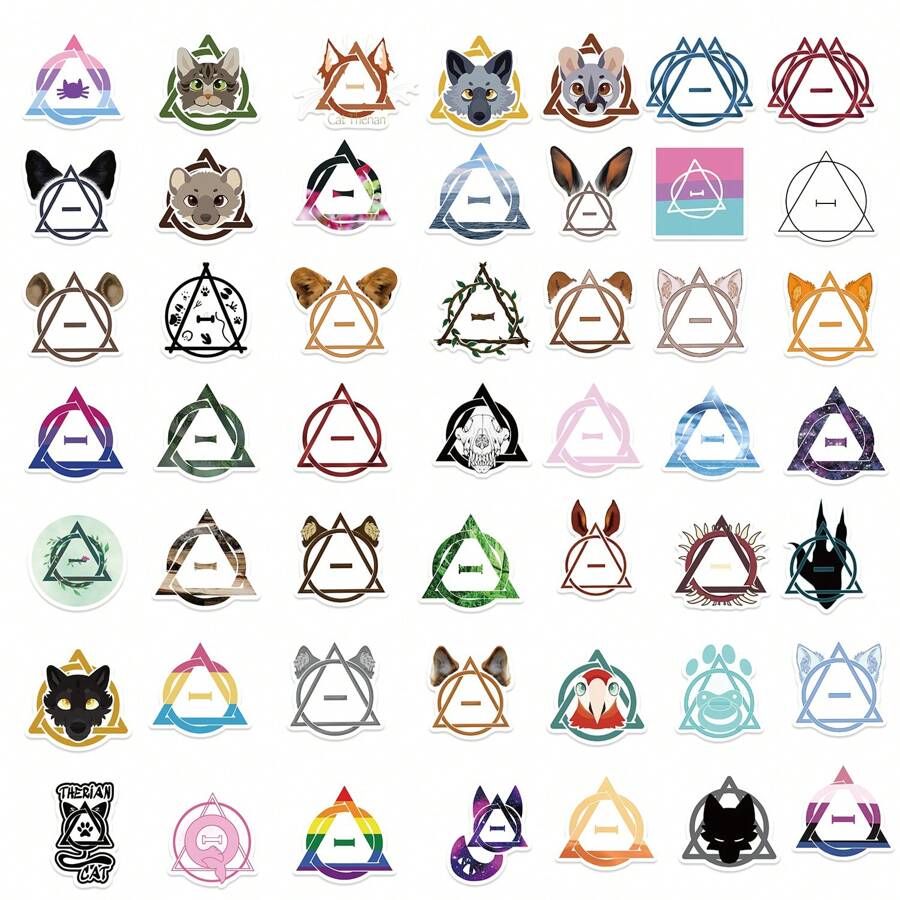 50PCS Therian Stickers Vinyl Aesthetics Stickers For Scrapbooking ...