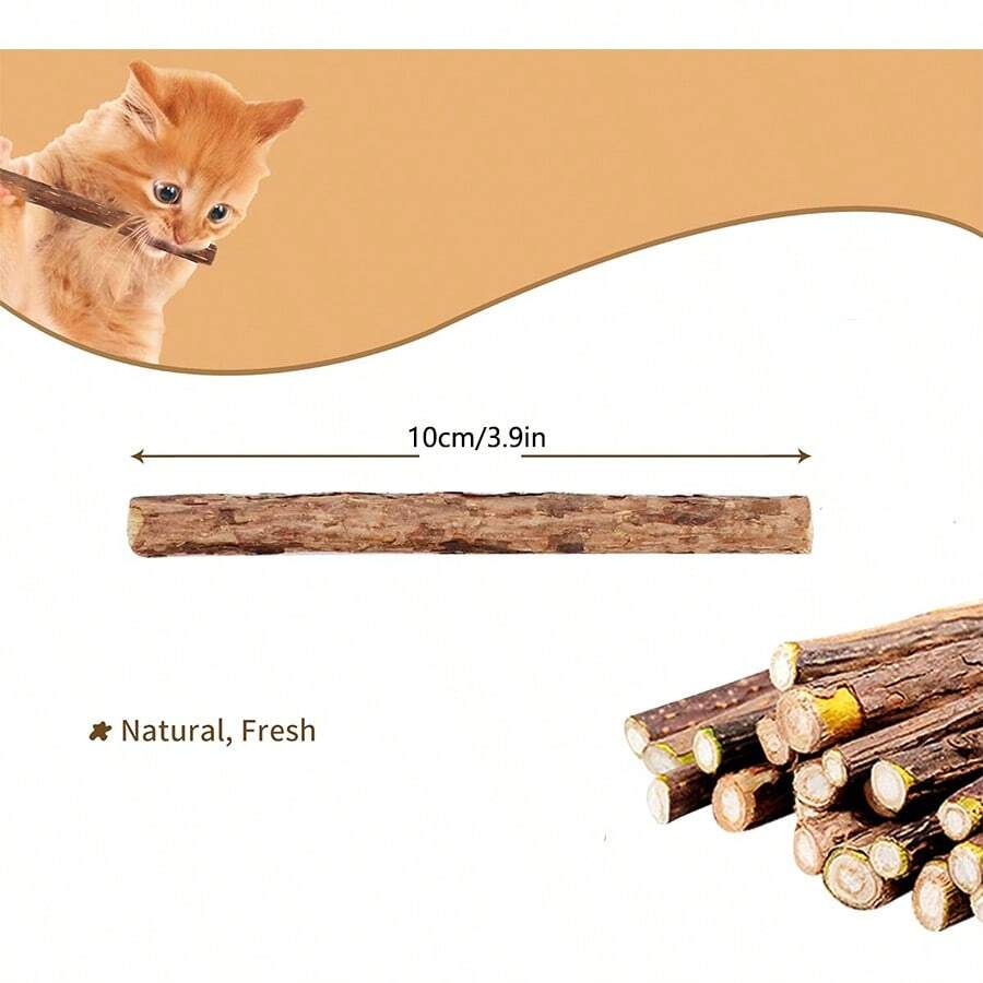 Cat Biting Sticks, Cat Bite Toys, Indoor Cat Wooden Chewing Sticks ...