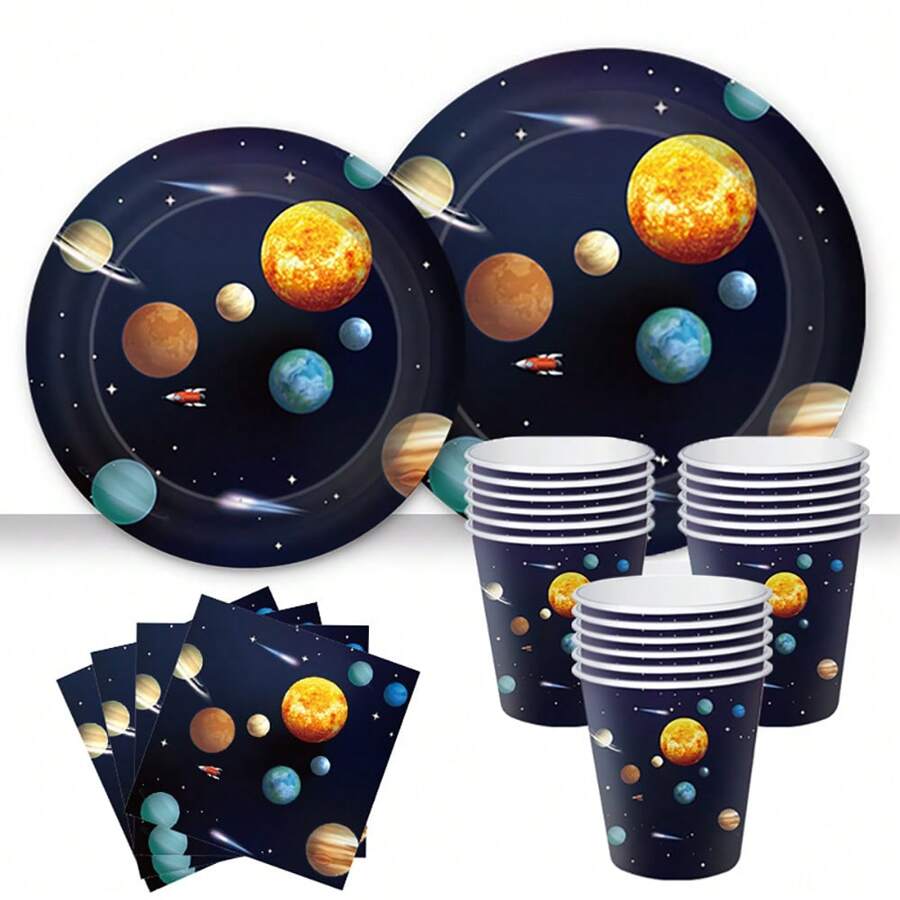 10pcs Space Theme Party Decorations Galaxy Planet Outer Space ...