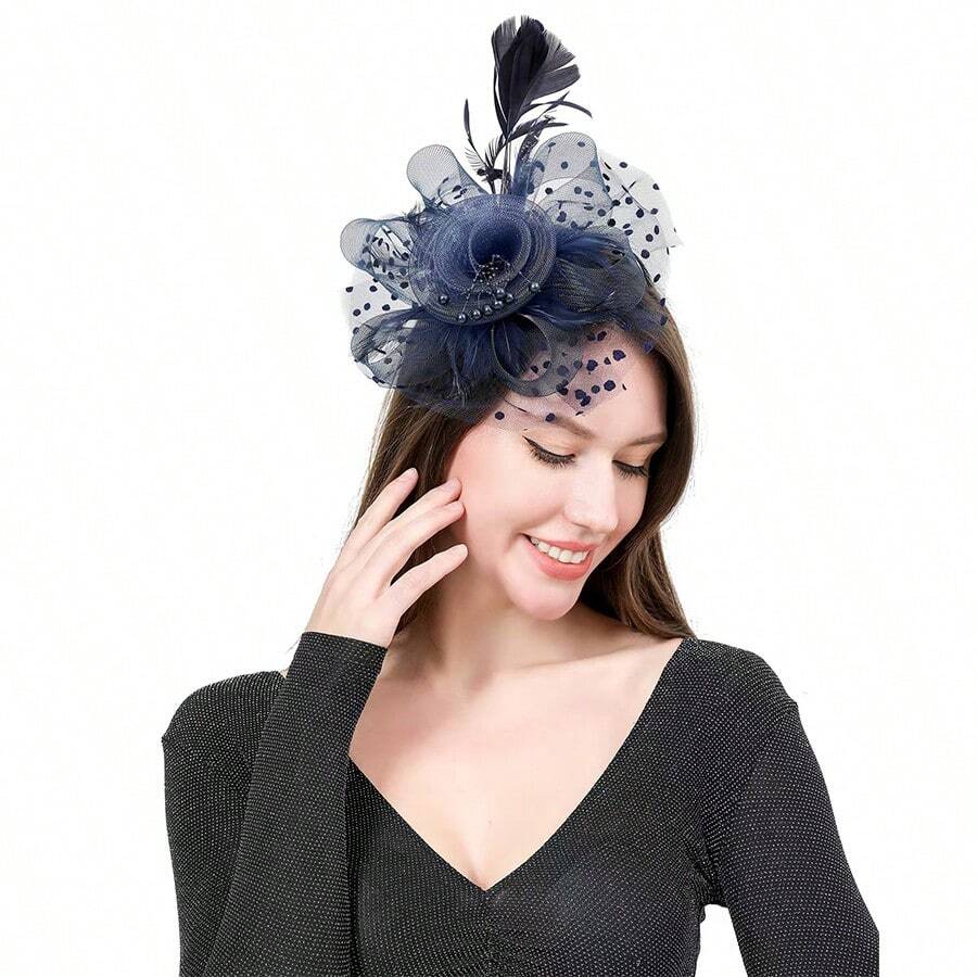 Fascinators Hats 20s 50s Hat Pillbox Hat Tea Party Headwear With Veil ...