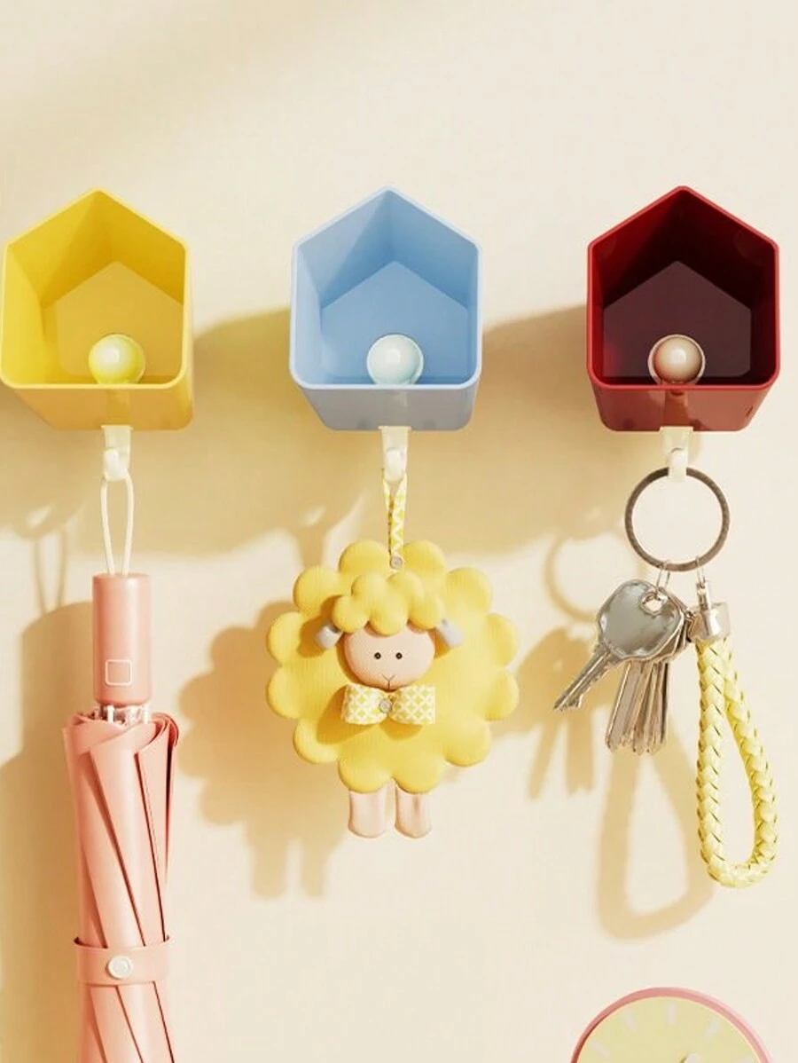 Wall-Mounted Entryway Organizer Box, Suction Cup Key Holder Hook For ...