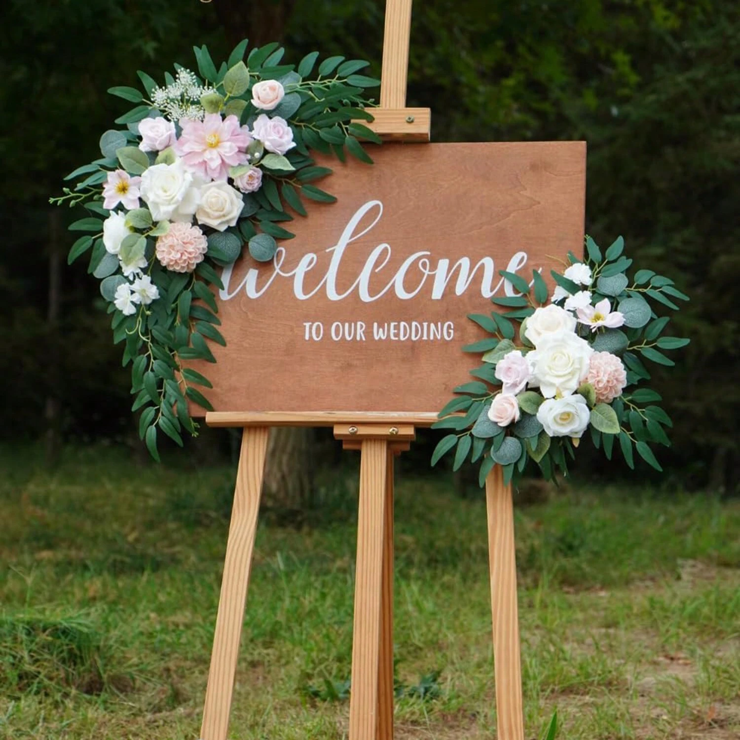 2pcs Artificial Flower Swags Wedding Arch Flowers Kit For DIY Wedding ...