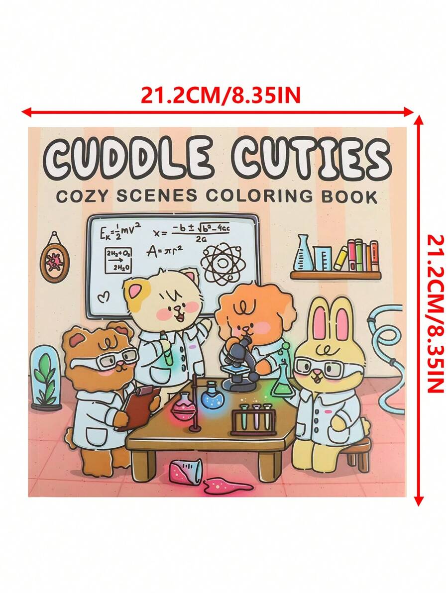 Cuddle Cuties: Cozy Coloring Book For Adults Featuring Easy And Cute ...