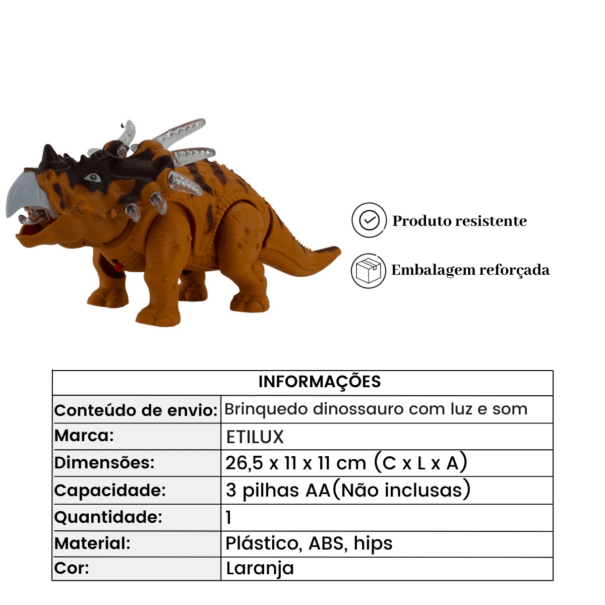 Dinossauro Estiracossauro Anda, Emite Som, Luz E Rugido 26cm | SHEIN Brasil