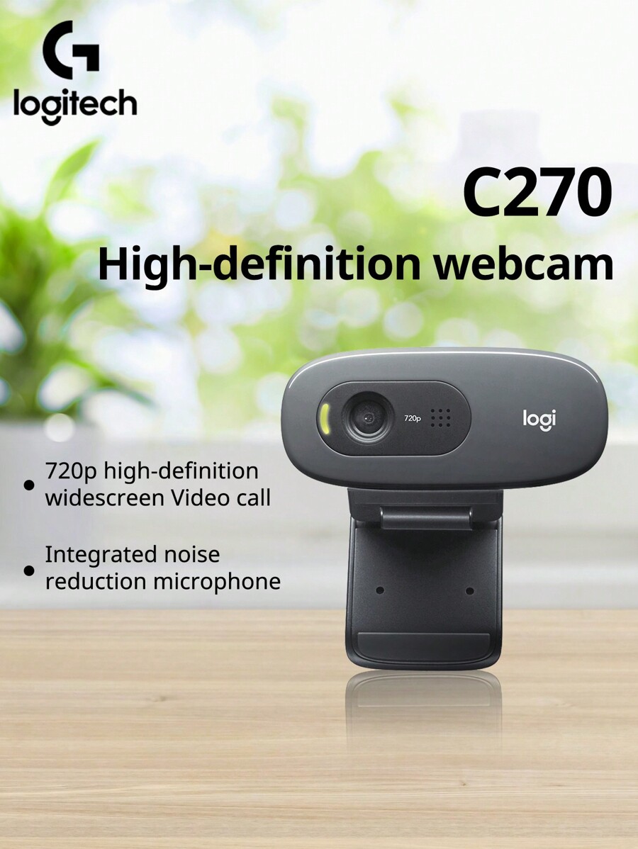 Logitech Logitech C270 HD Webcam USB PC Laptop Desktop Webcam ...