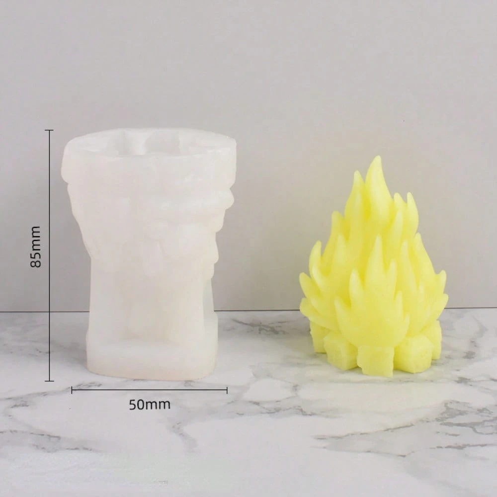 DIY 3D Flame Mold Silicone Handboard Mold Aromatherapy Candle Mold ...