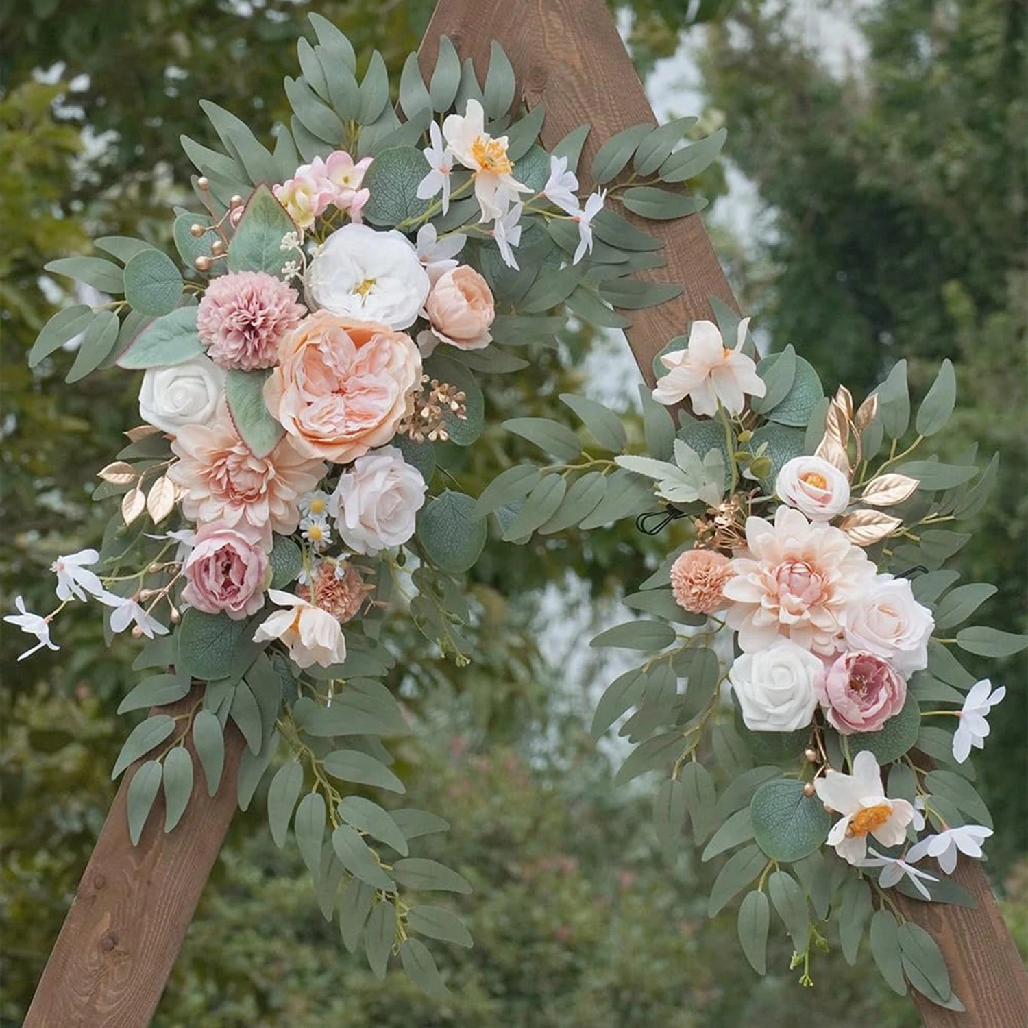 Faux Flower Swag Set Of 2 For Wedding Welcome Signs Floral Swag Wedding ...