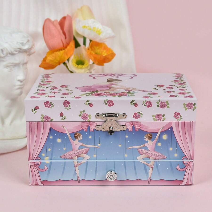 Ballet Music Box With Drawer, Jewelry Box, Storage Box, Gift For Women ...