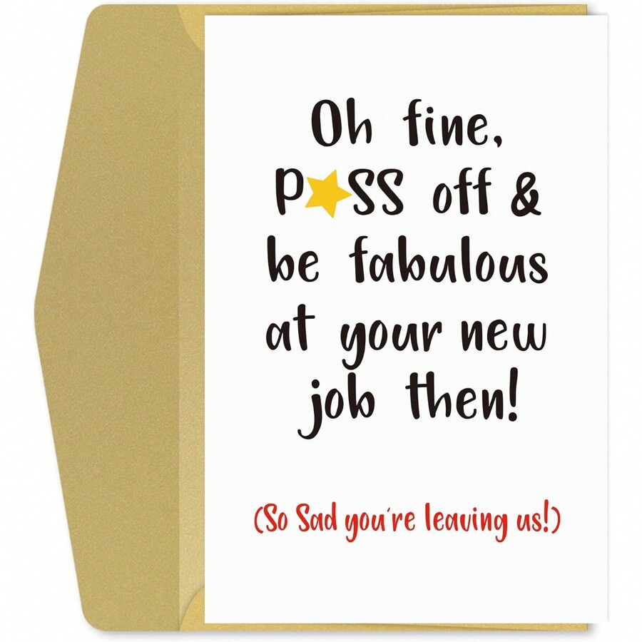 Funny Colleague New Job Resignation Card, Farewell Card For Colleagues ...
