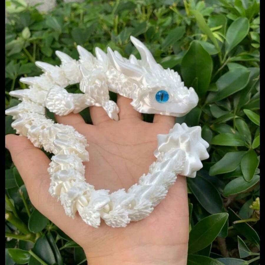 Random Color 3D Printed Dragon Scales Toy Ornament, Realistic Moveable ...