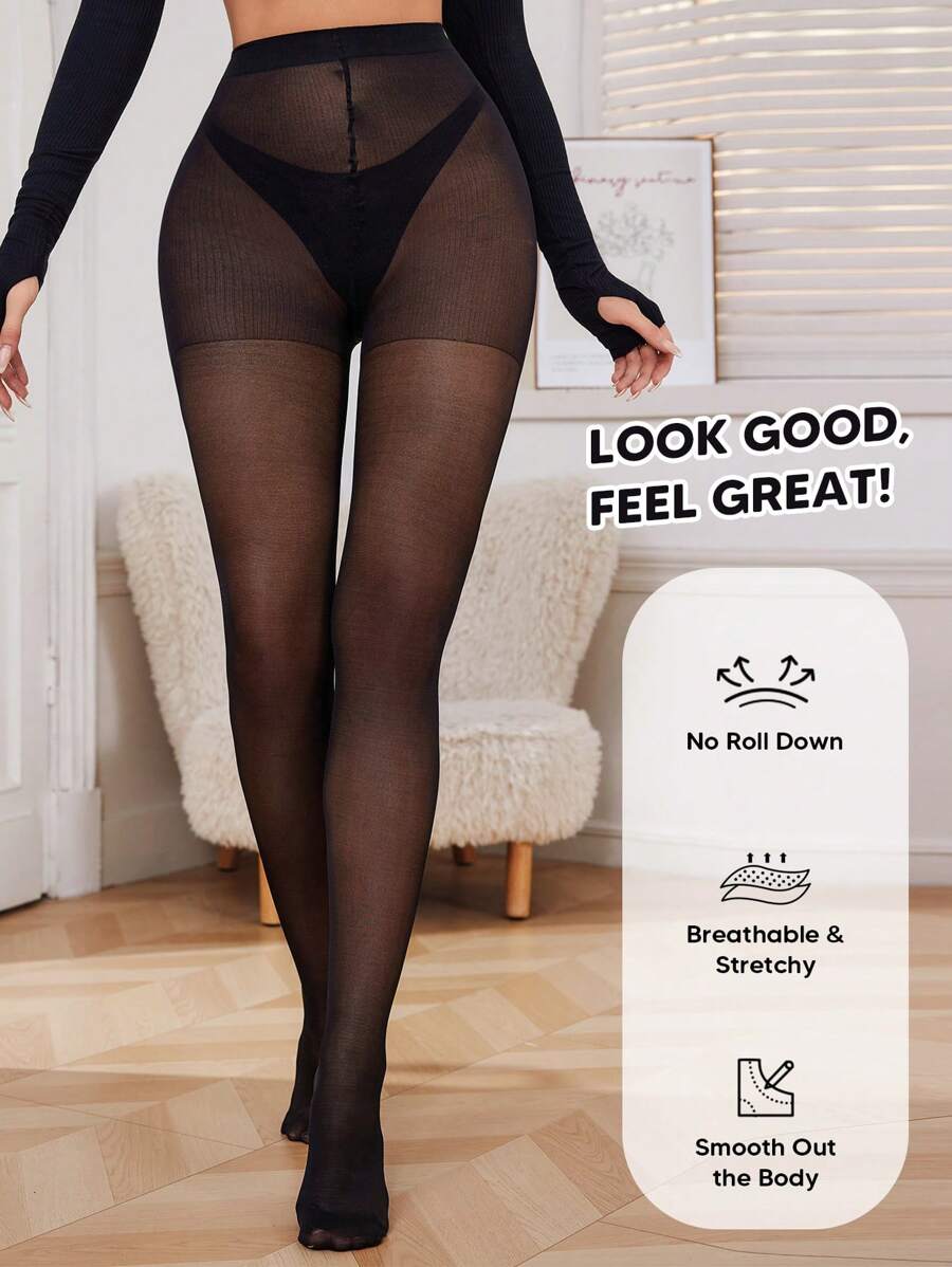 Highly Transparent Black Stockings, Ultra-Thin Invisible, High-End Black Stockings, Women's Thin ...