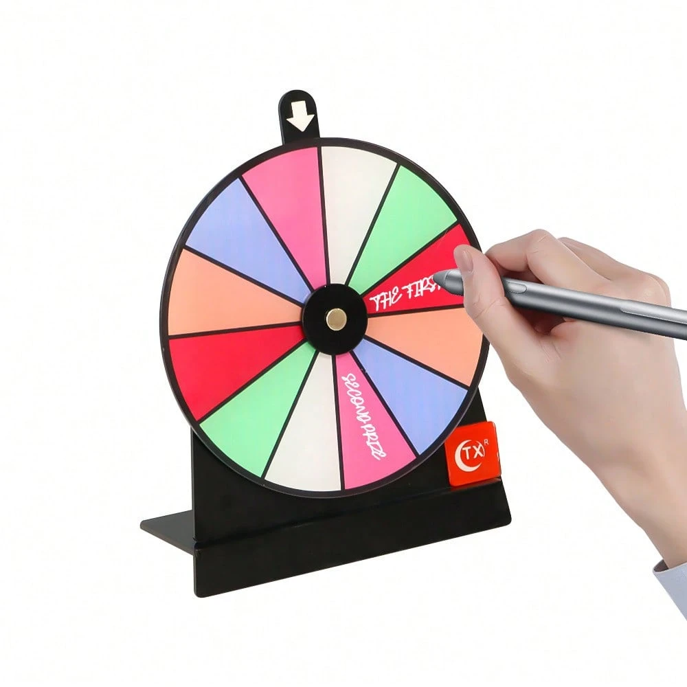 6-Inch Prizes Roulette Spinning Wheel Prizes - Colorful Tabletop ...