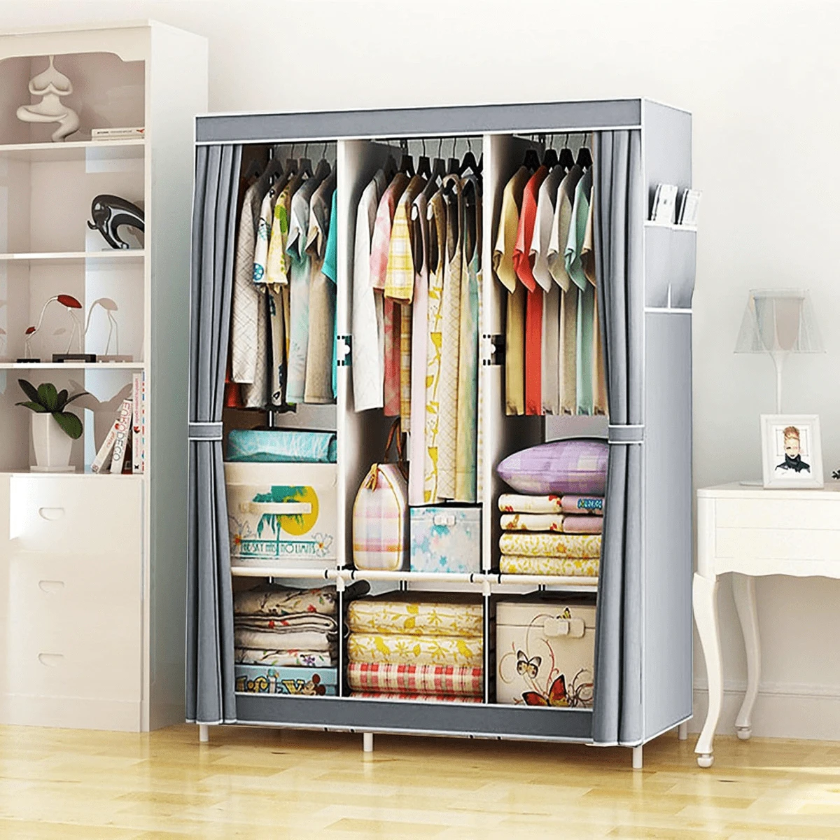 Wardrobe Closet Organizer Buildable Clothes Rack Shoe Rack FOUND HOME ...