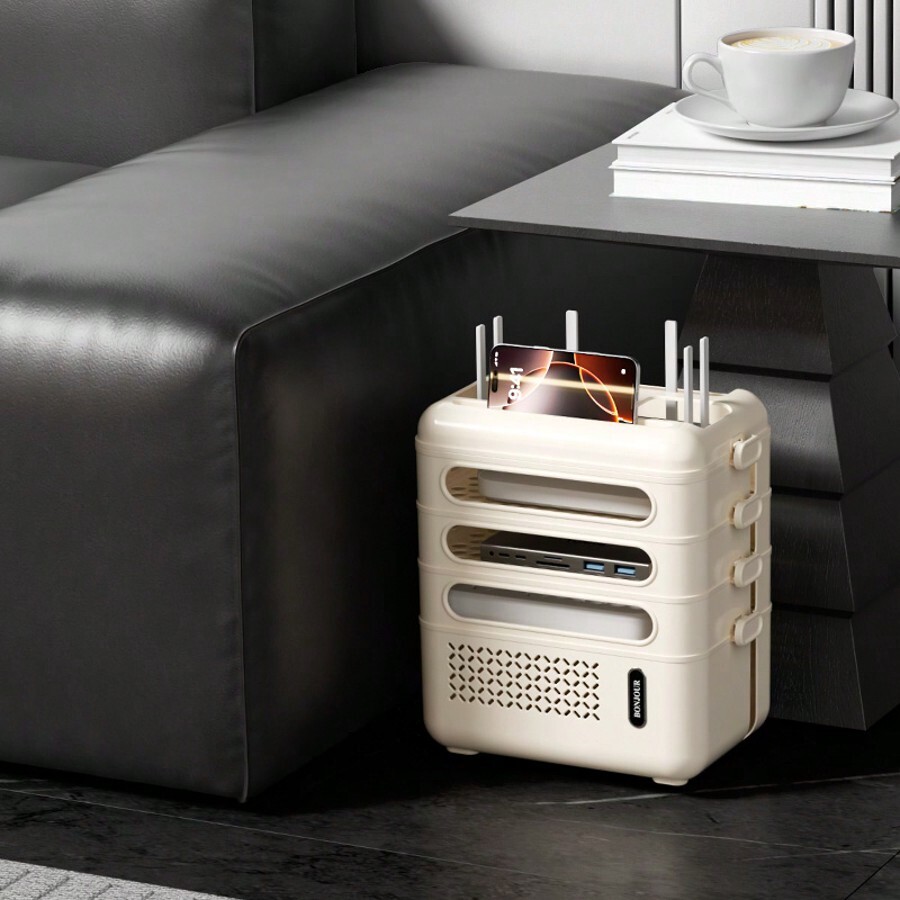 Desktop WiFi Router Storage Box, Wireless Router Shelf Decorative ...