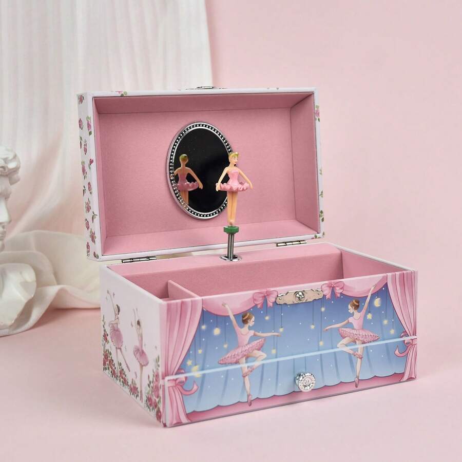 Ballet Music Box With Drawer, Jewelry Box, Storage Box, Gift For Women ...
