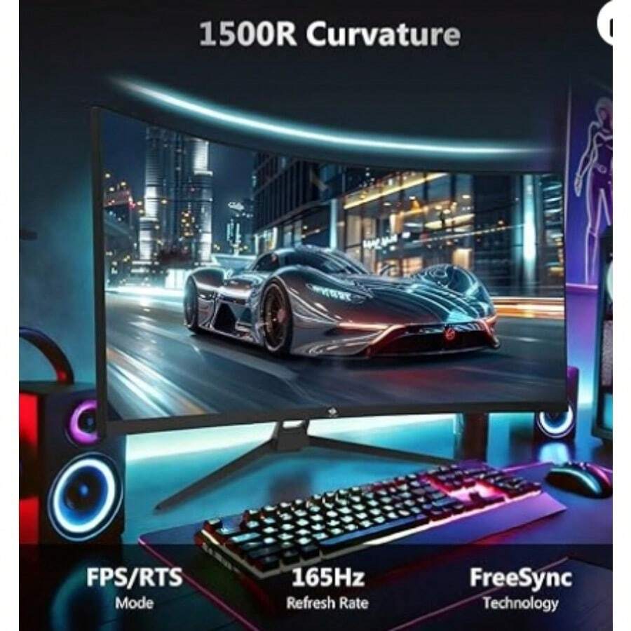 UG34 34" Ultrawide 2K Curved Gaming Monitor With 165Hz Refresh Rate, 21 ...
