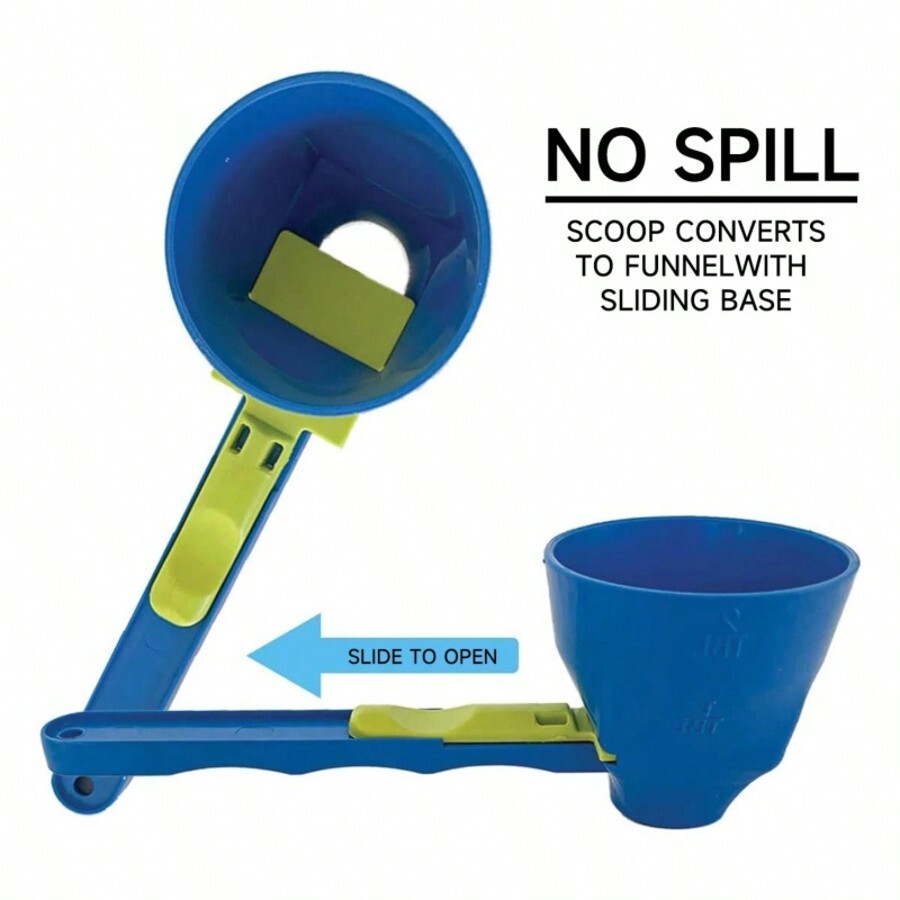 New Mess Free Measuring Funnel, Creative Protein Powder Slide Scoop ...