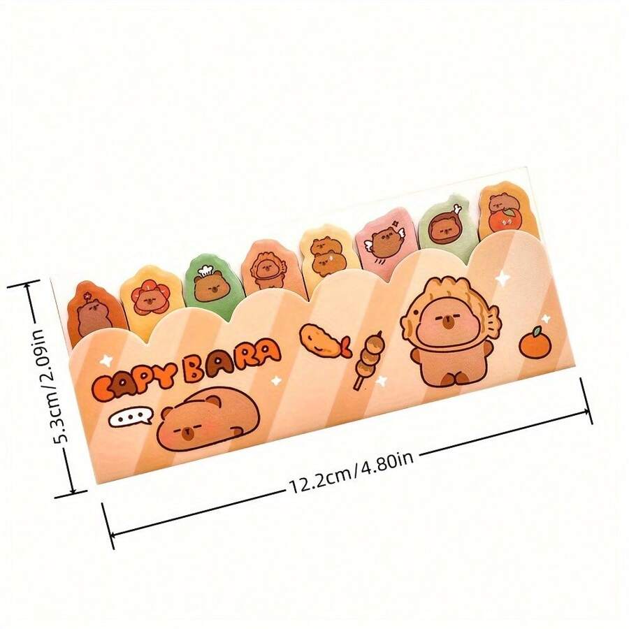 120pcs Cute Capybara Sticky Notes Set - Cartoon Animal Index Labels For ...