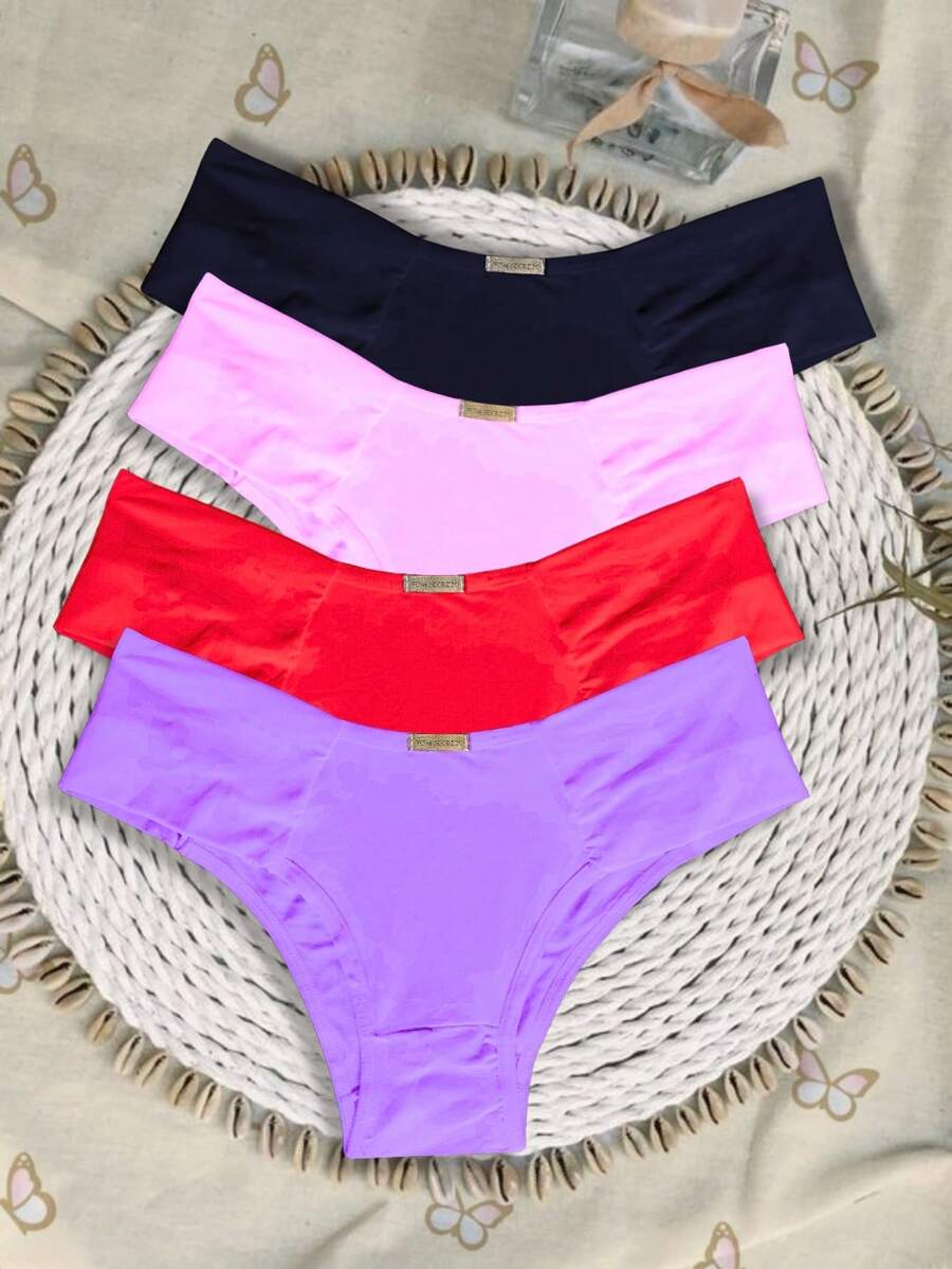 Calcinha Juvenil Lisa Básica Feminina Modelo Tanga Cores Variadas ...