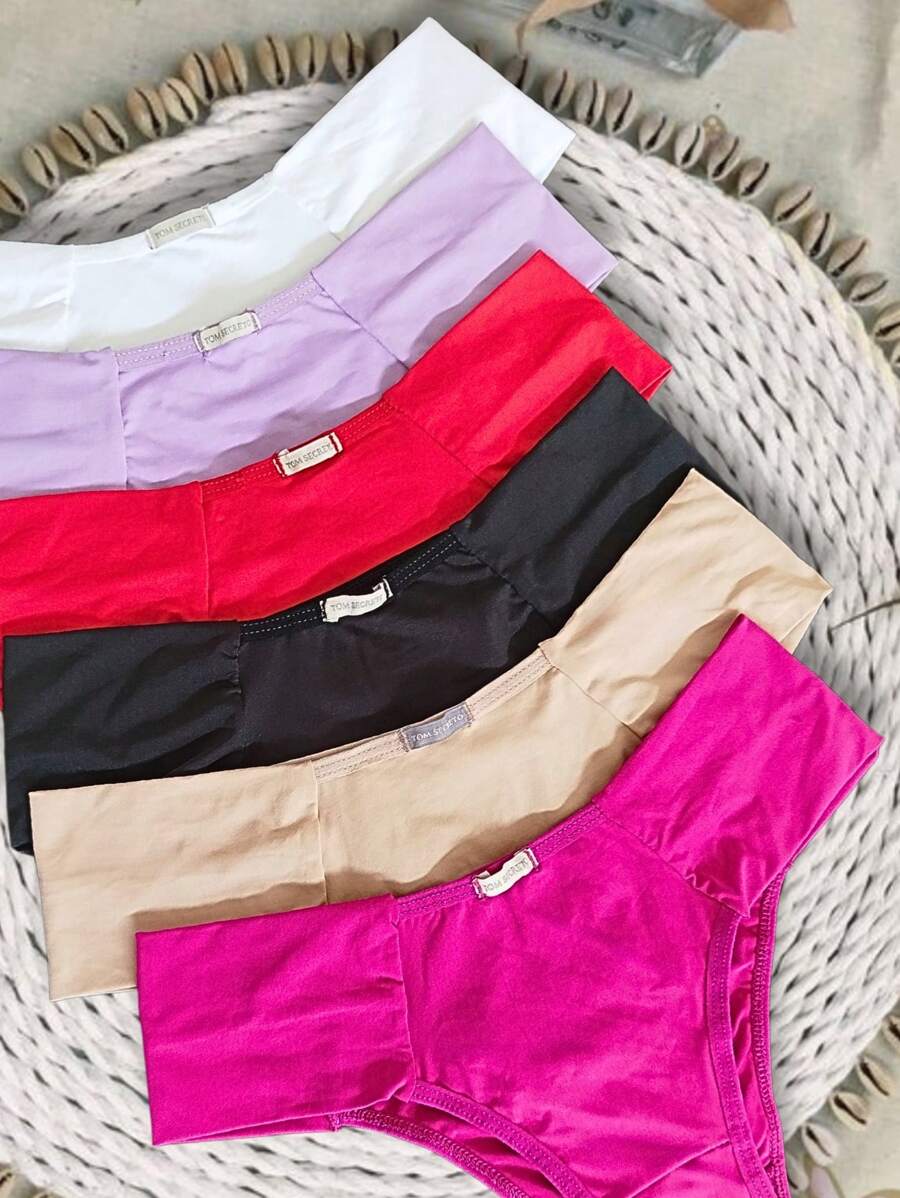 Calcinha Juvenil Lisa Básica Feminina Modelo Tanga Cores Variadas ...