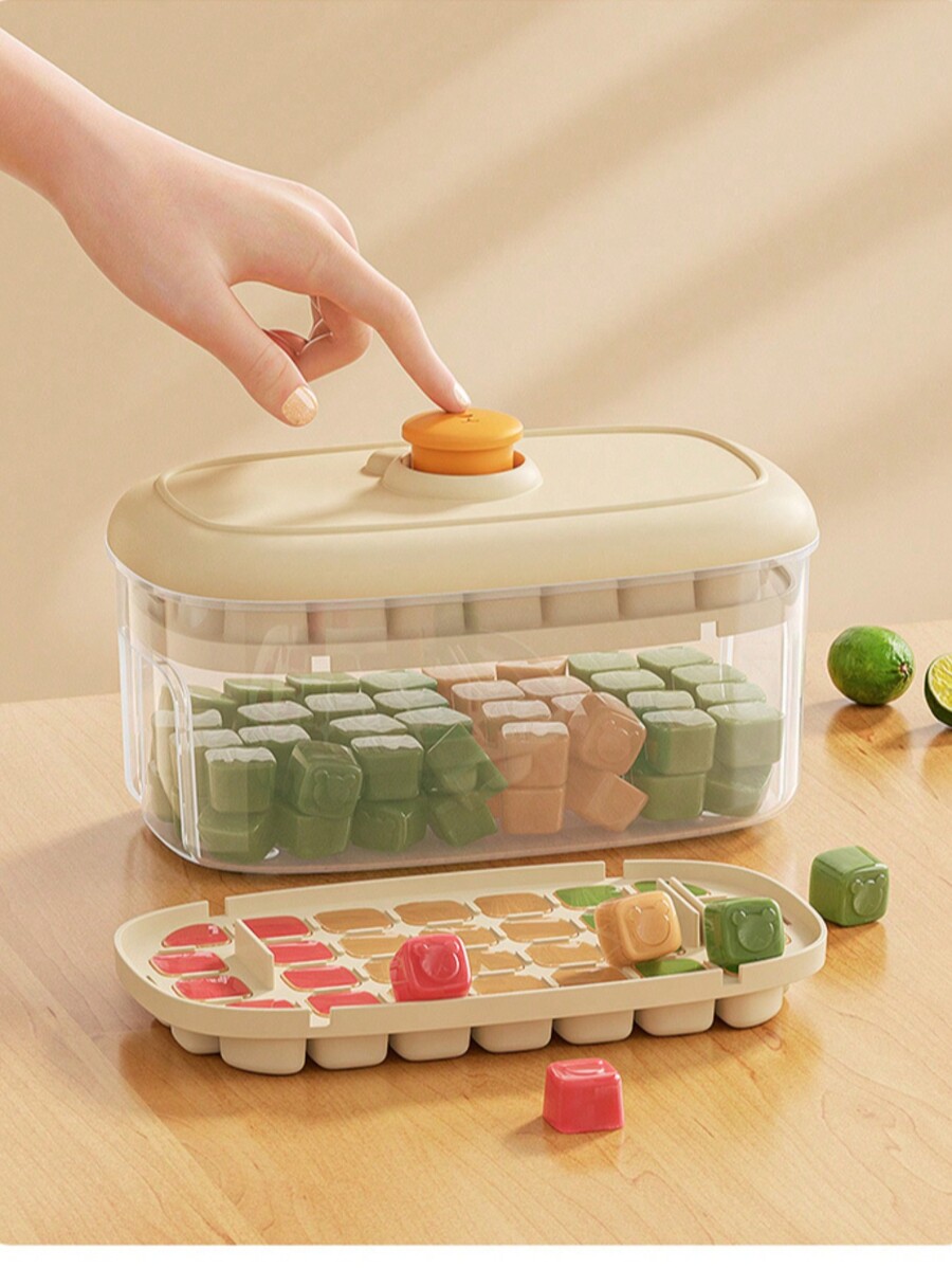 Double Layer Sliding Ice Maker With Storage Box - PET Material, Lead ...