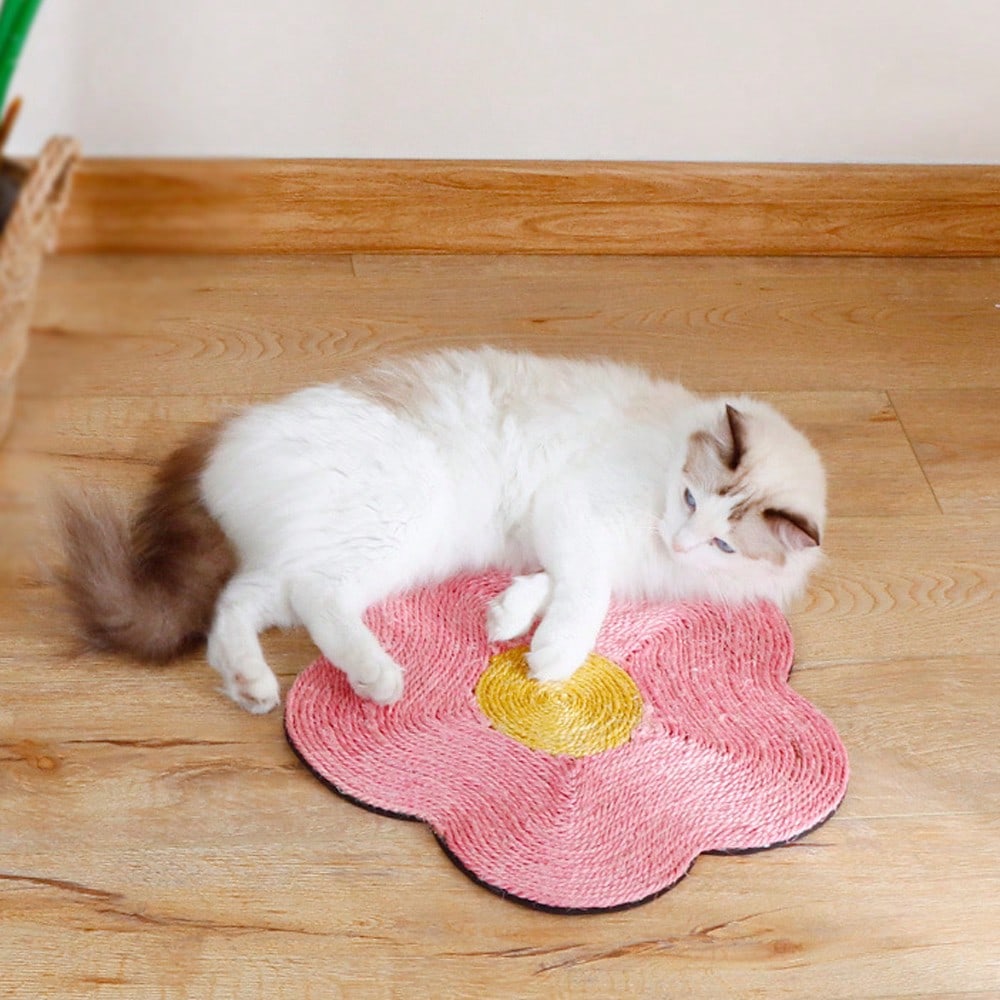 1pc Flower Shaped Cat Scratching Pads Rug Hanging Cat Scratcher Mat ...