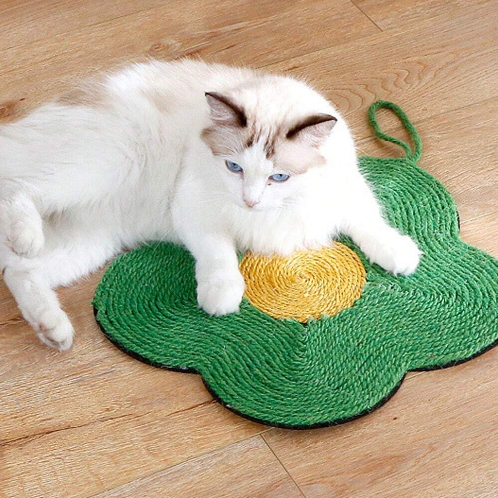 1pc Flower Shaped Cat Scratching Pads Rug Hanging Cat Scratcher Mat ...