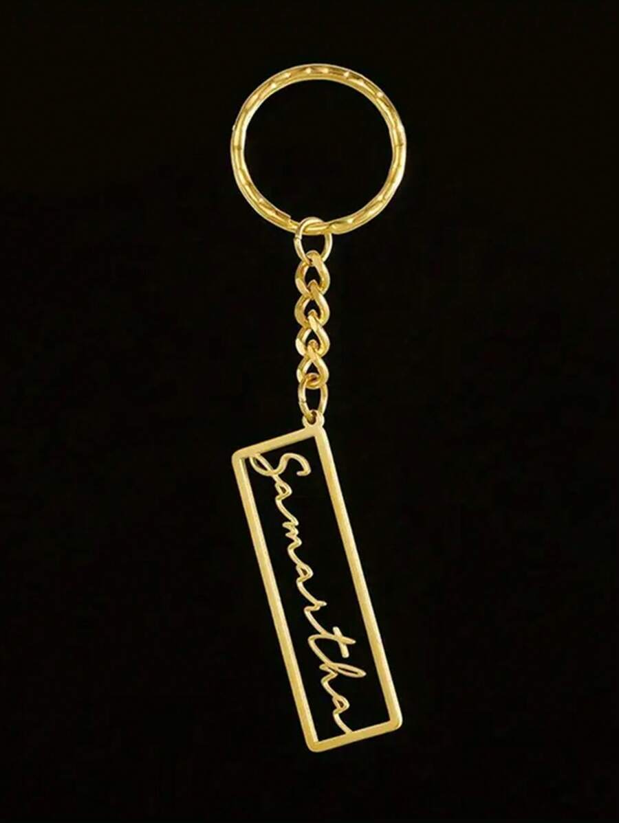 1pc Personalized Stainless Steel Keychain, Customized Name Keychain ...