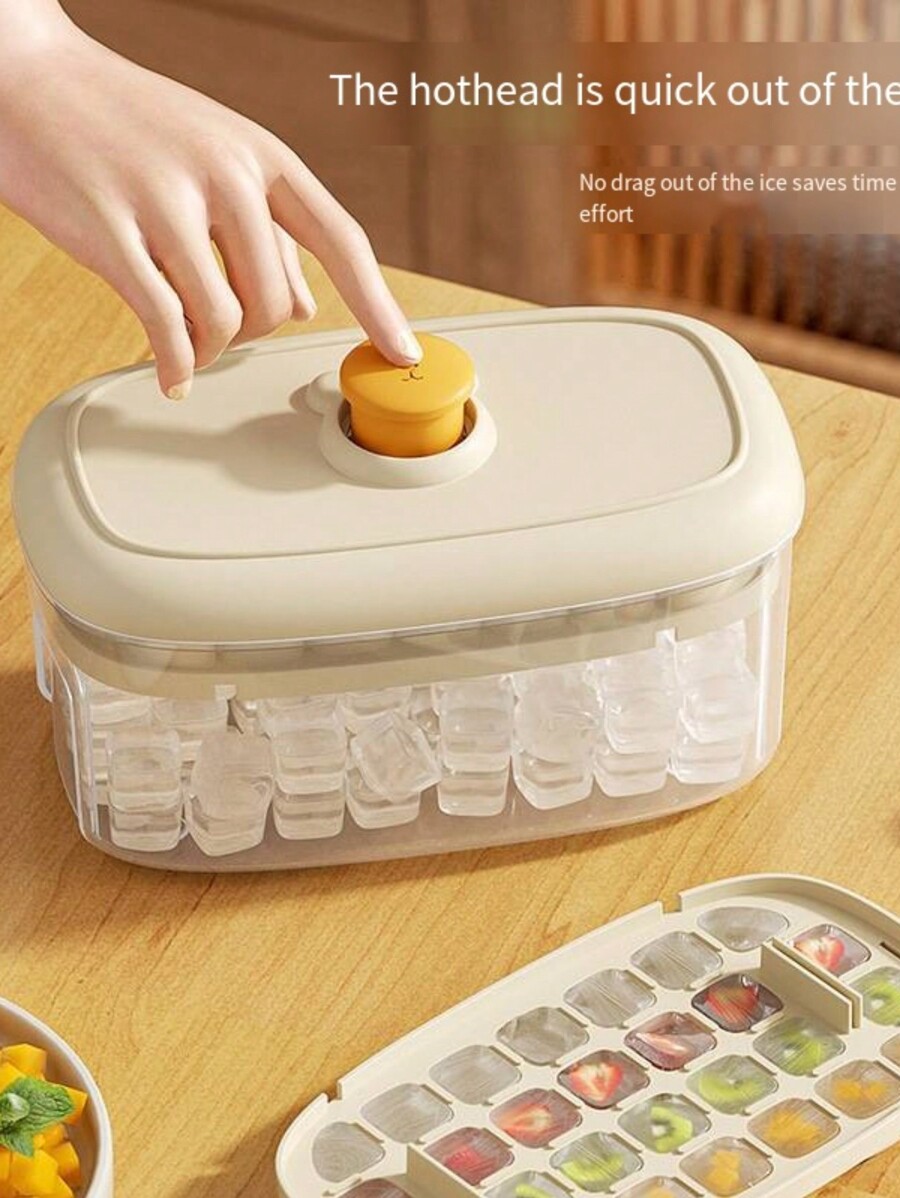 Double Layer Sliding Ice Maker With Storage Box - PET Material, Lead ...