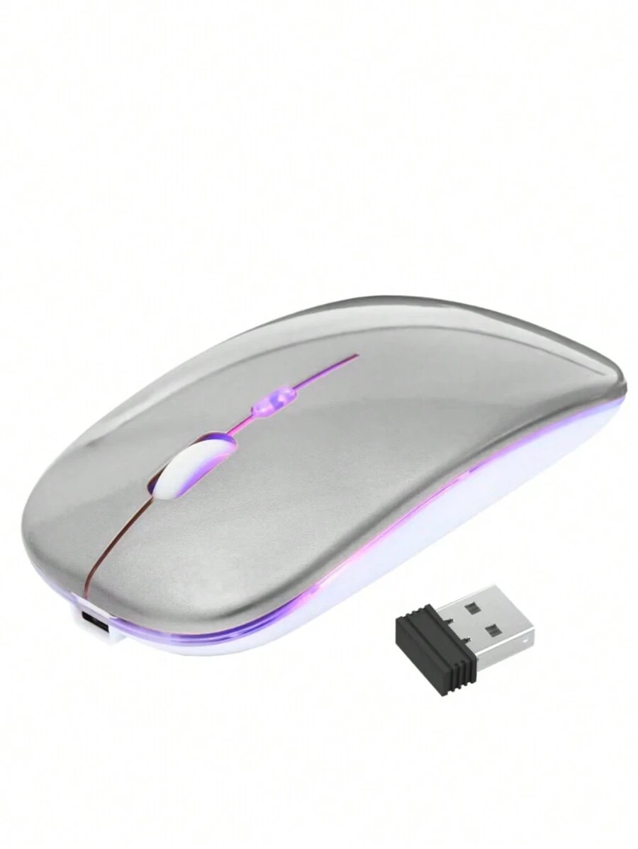 Wireless Mouse Wireless With Internal Rechargeable Battery 2.4Hz RGB ...