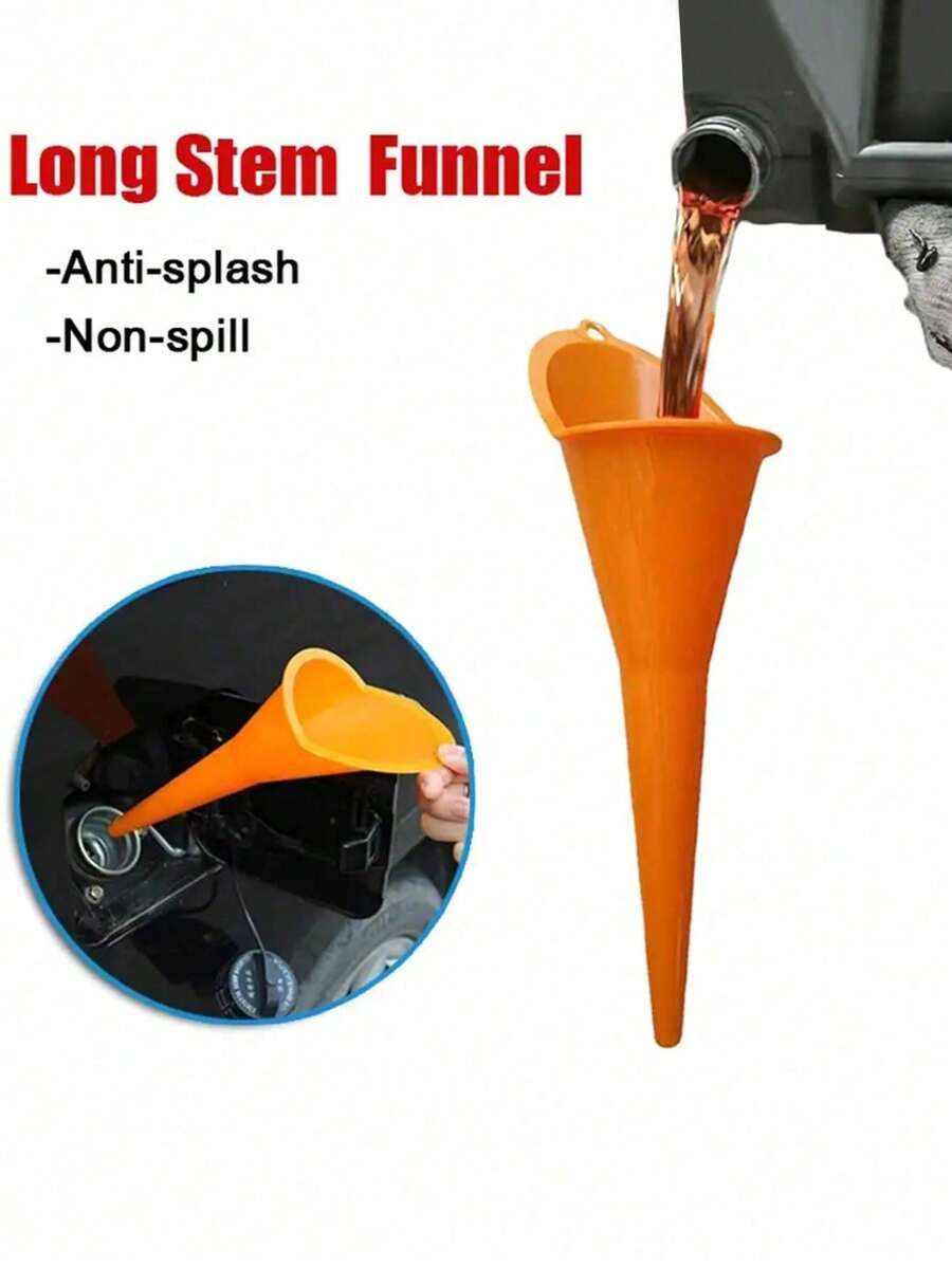 1pc Long Nose Fuel Funnel Without Handlebar, Auto Motorcycle Oil ...