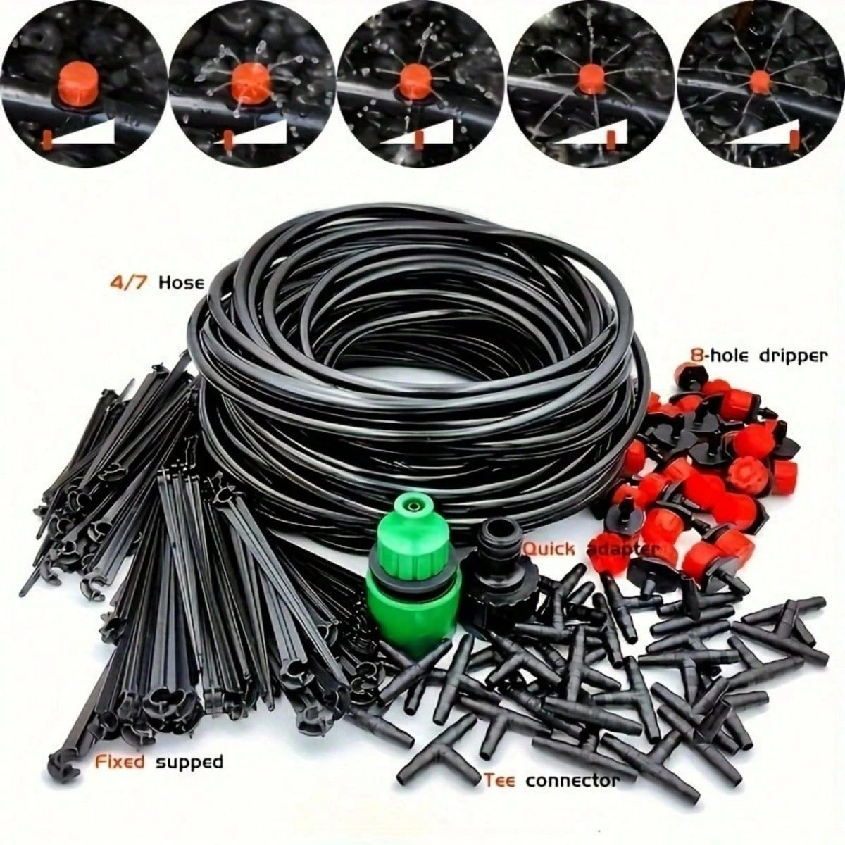 Garden Irrigation Kit DIY Greenhouse DIY Drip Irrigation System ...