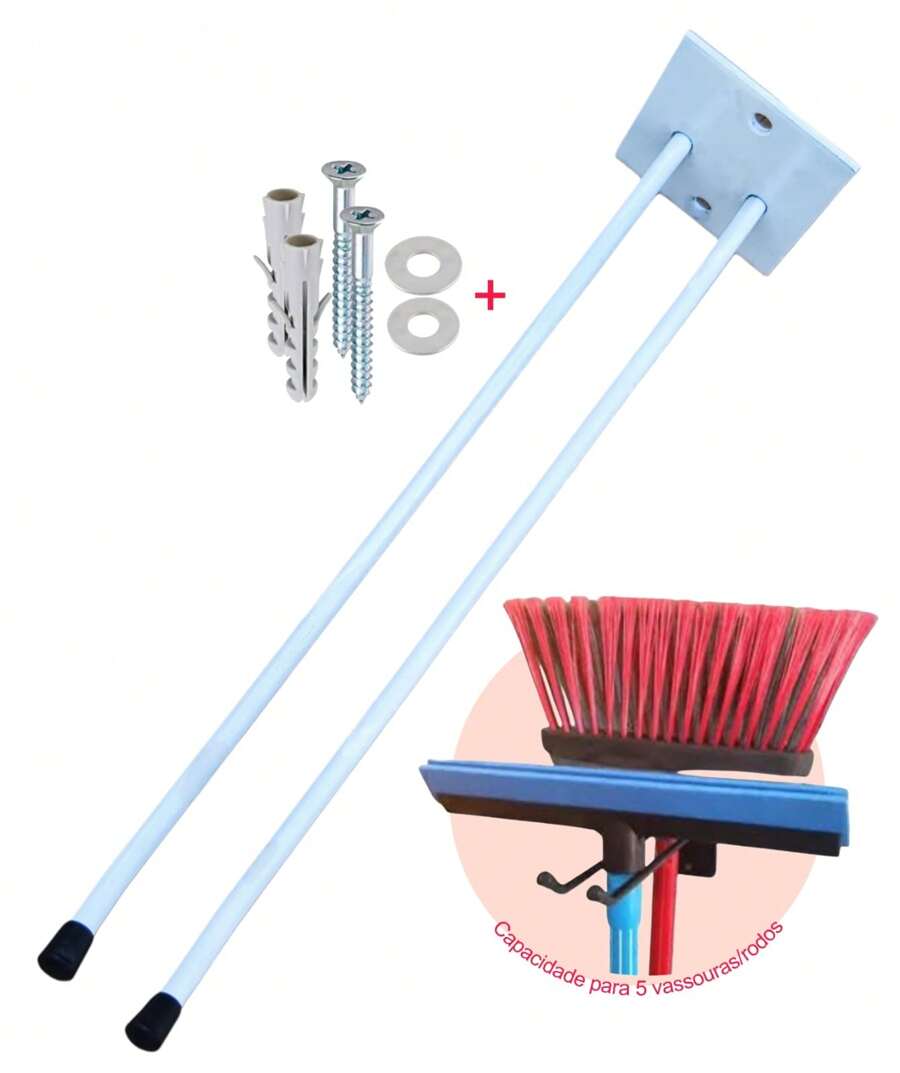 Wall Mounted Broom And Squeegee Holder 30cm Reinforced White for Sale ...