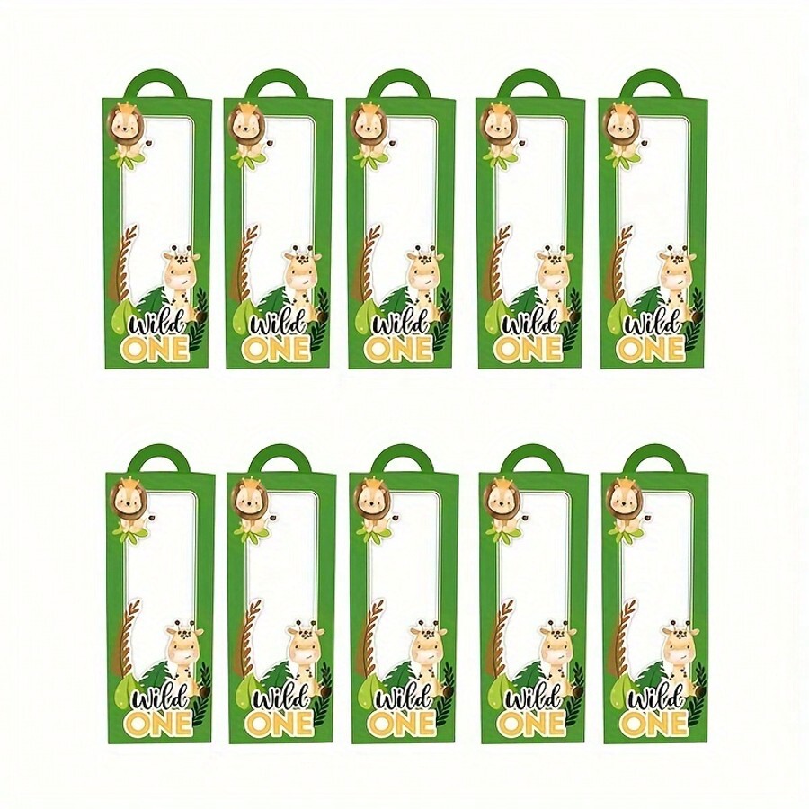 12 Packs Zoo Animals Treat Gift Boxes - Jungle Animal Wild Birthday ...