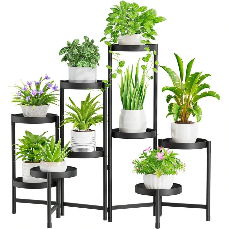 9 Tier Plant Stand Indoor Tall, Tiered Plant Stands Outdoor For ...